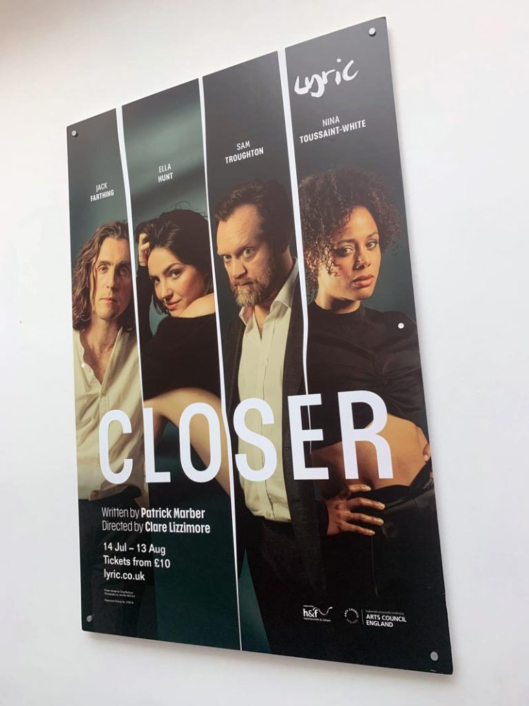 'Closer' Theatre Poster Design and Campaign - Greg Bunbury Graphic ...